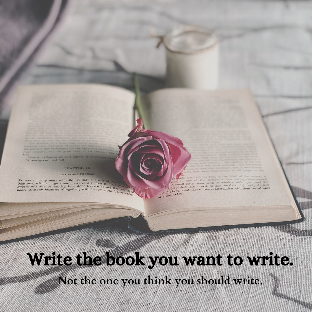 Write the book you want to write. – Sarah Jules Writing